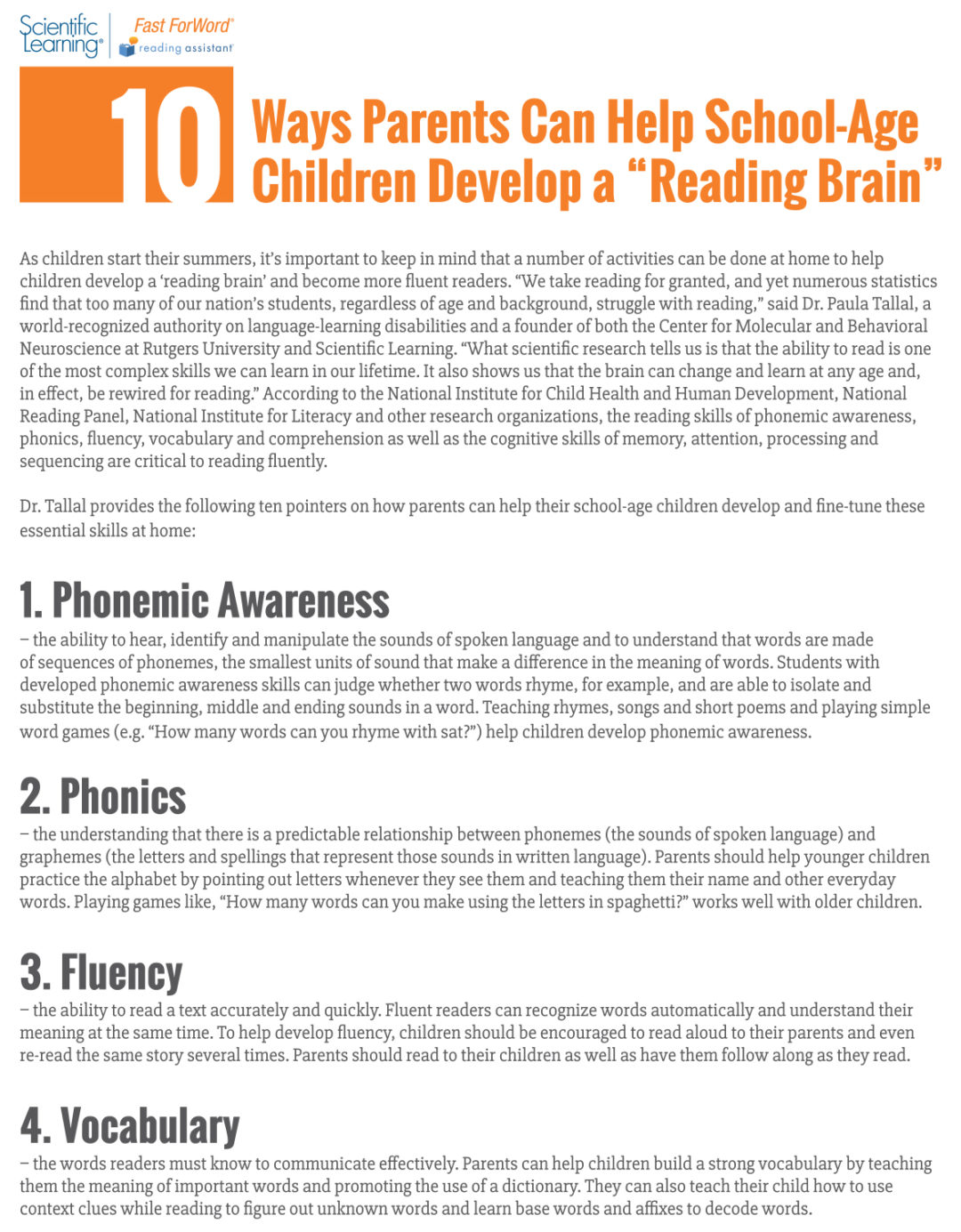 10 Ways Parents Can Help Develop a Child's "Reading Brain" - Access ...